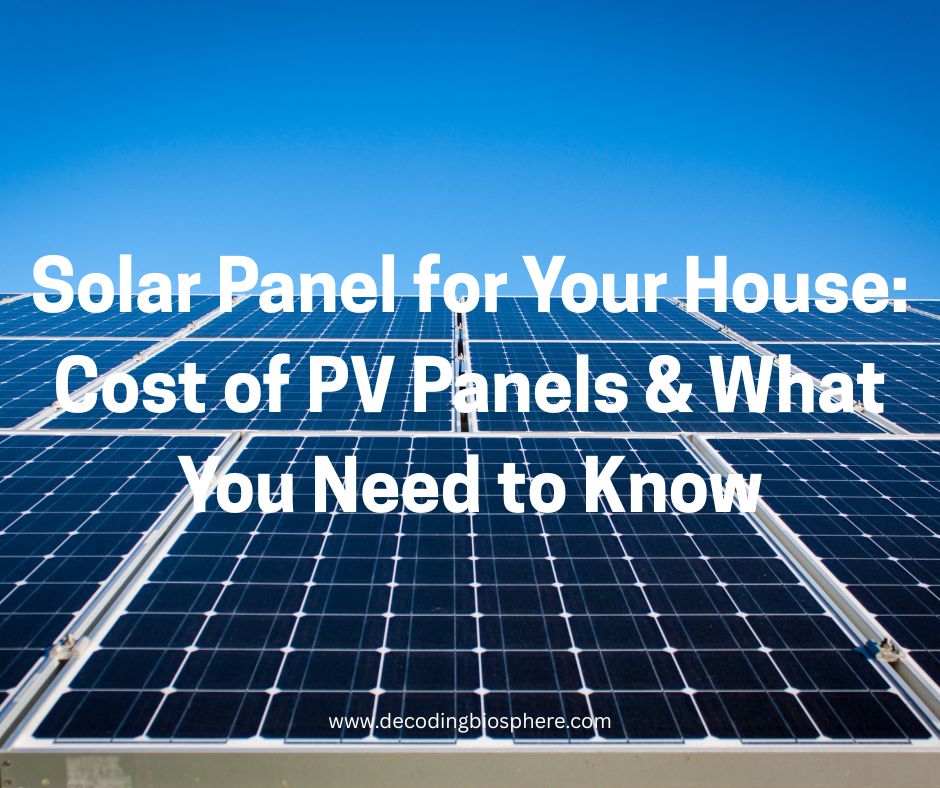 Solar Panel for Your House: Cost of PV Panels & What You Need to Know – Decoding Biosphere