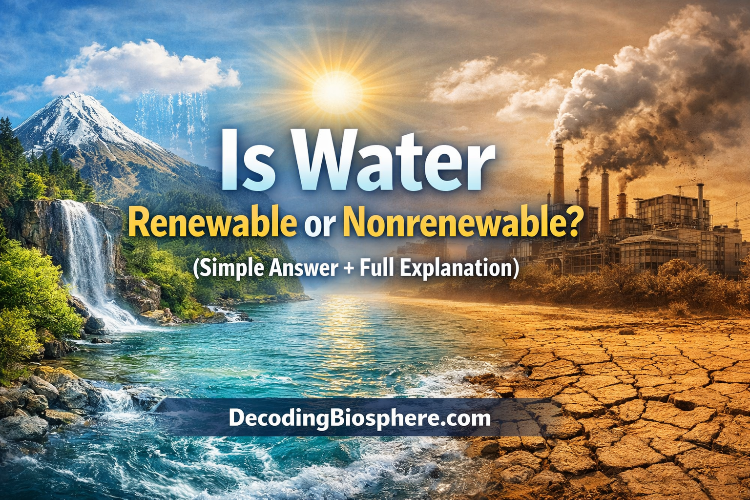 Is Water a Renewable Resource? Clear Explanation with Examples ...